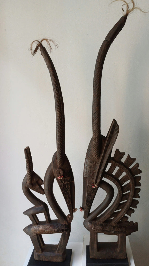 Chiwara Mask Male and Female Pair. | Soweto Game Skin